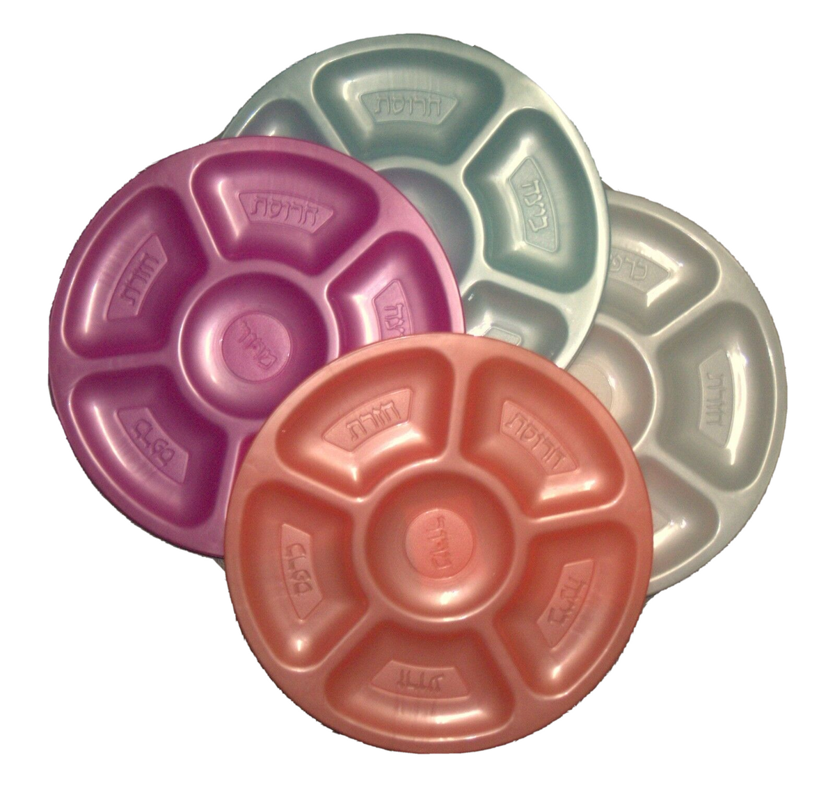 4 X Judaica Plastic Pesach Passover Seder Plate Children Teaching Aid ...