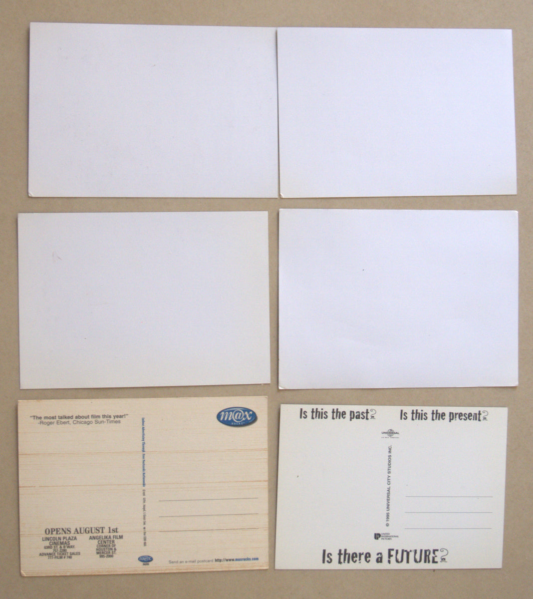 Lot of 6 Movie Postcards Film Review Vintage Fight Club Pulp Fiction 1 ...